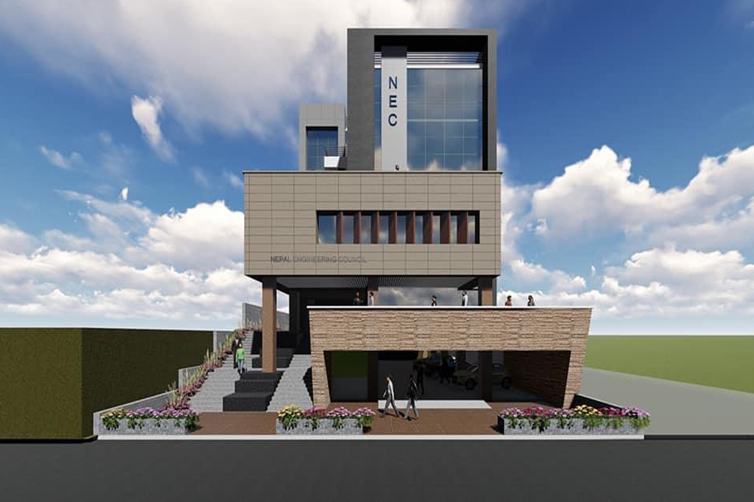 NEC Office Building Project - Tulsi Bhakta Construction Pvt. Ltd.